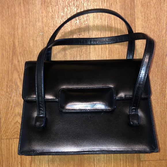 Susan Gail | Bags | Vintage Susan Gail Black Leather Hand Bag | Poshmark